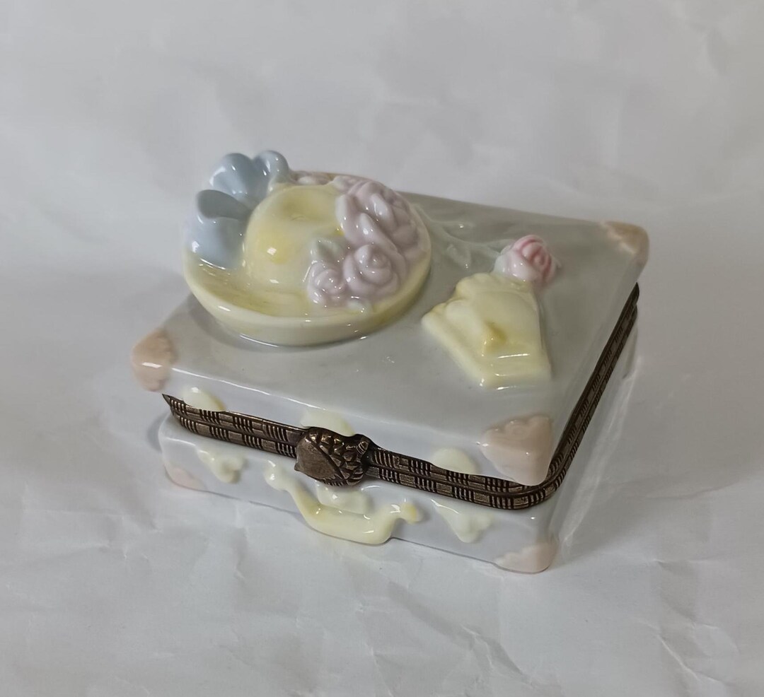 TRINKET BOX SUITCASE Porcelain Vintage - Etsy