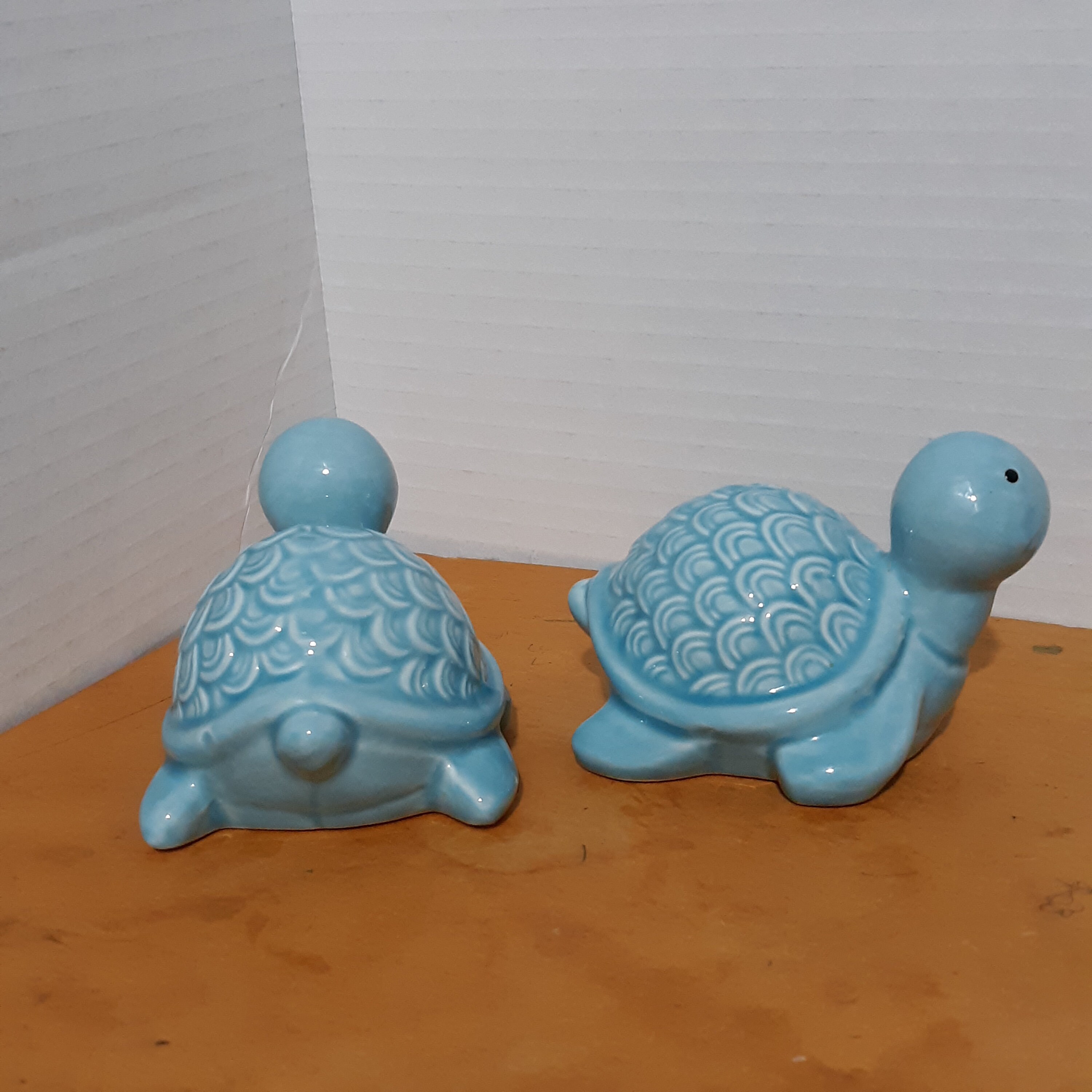 2 Adorable Aqua Blue Ceramic Turtles - Etsy
