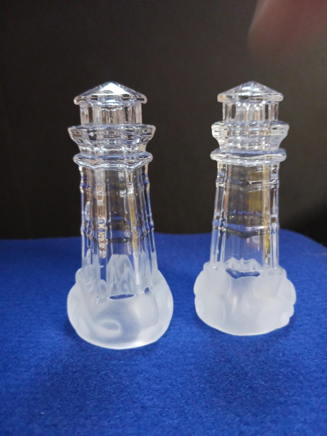 Lenox Glass Lighthouse Salt and Pepper Shakers - Etsy