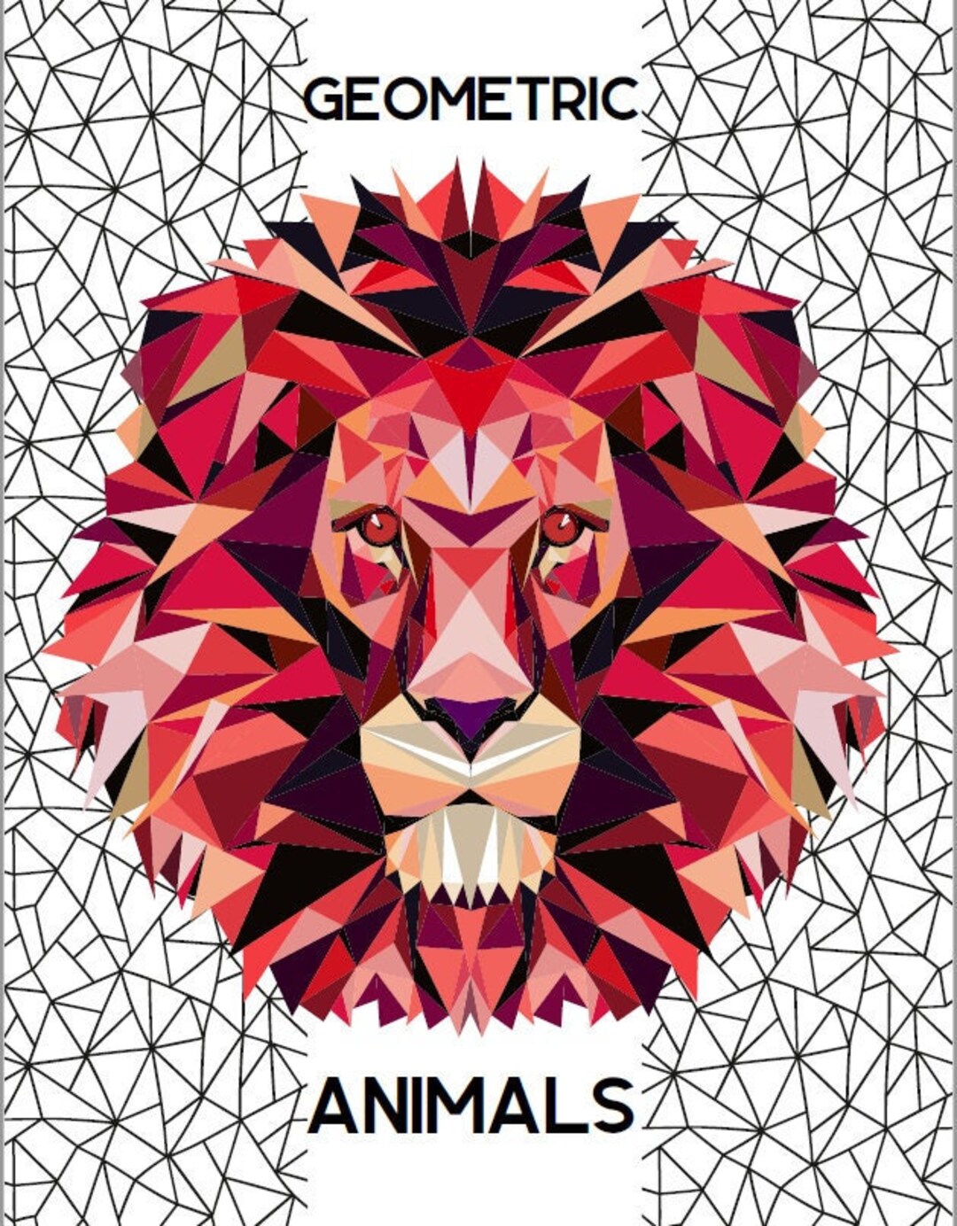 Geometric Animals Coloring Pages - Etsy