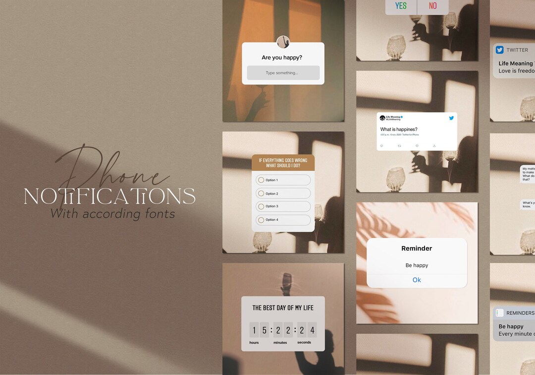 Photoshop, Photoshop Notifications Template - Etsy