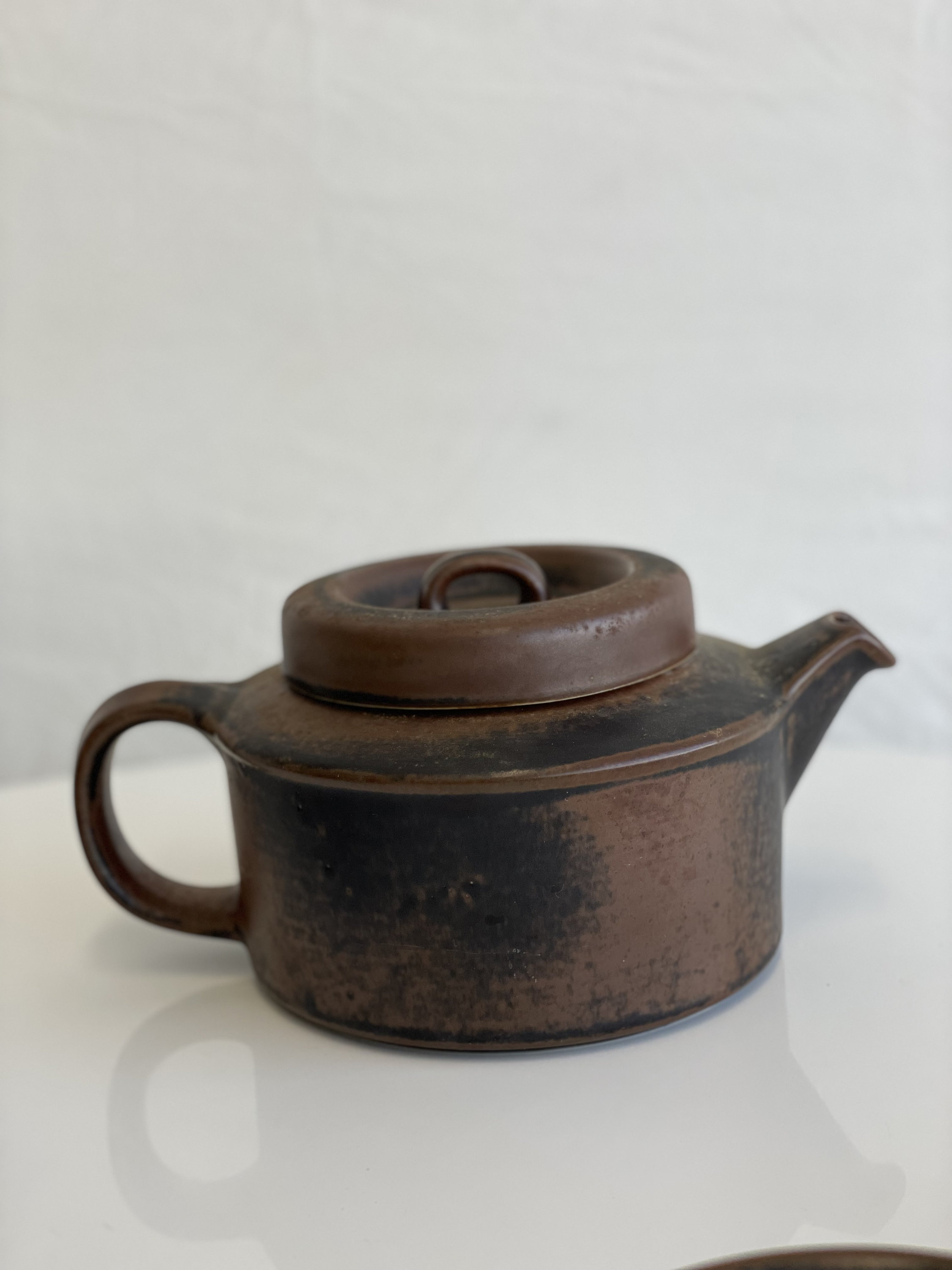 Vintage MCM Arabia Ruska Coffee & Teapot Stoneware Set, Made in Finland ...