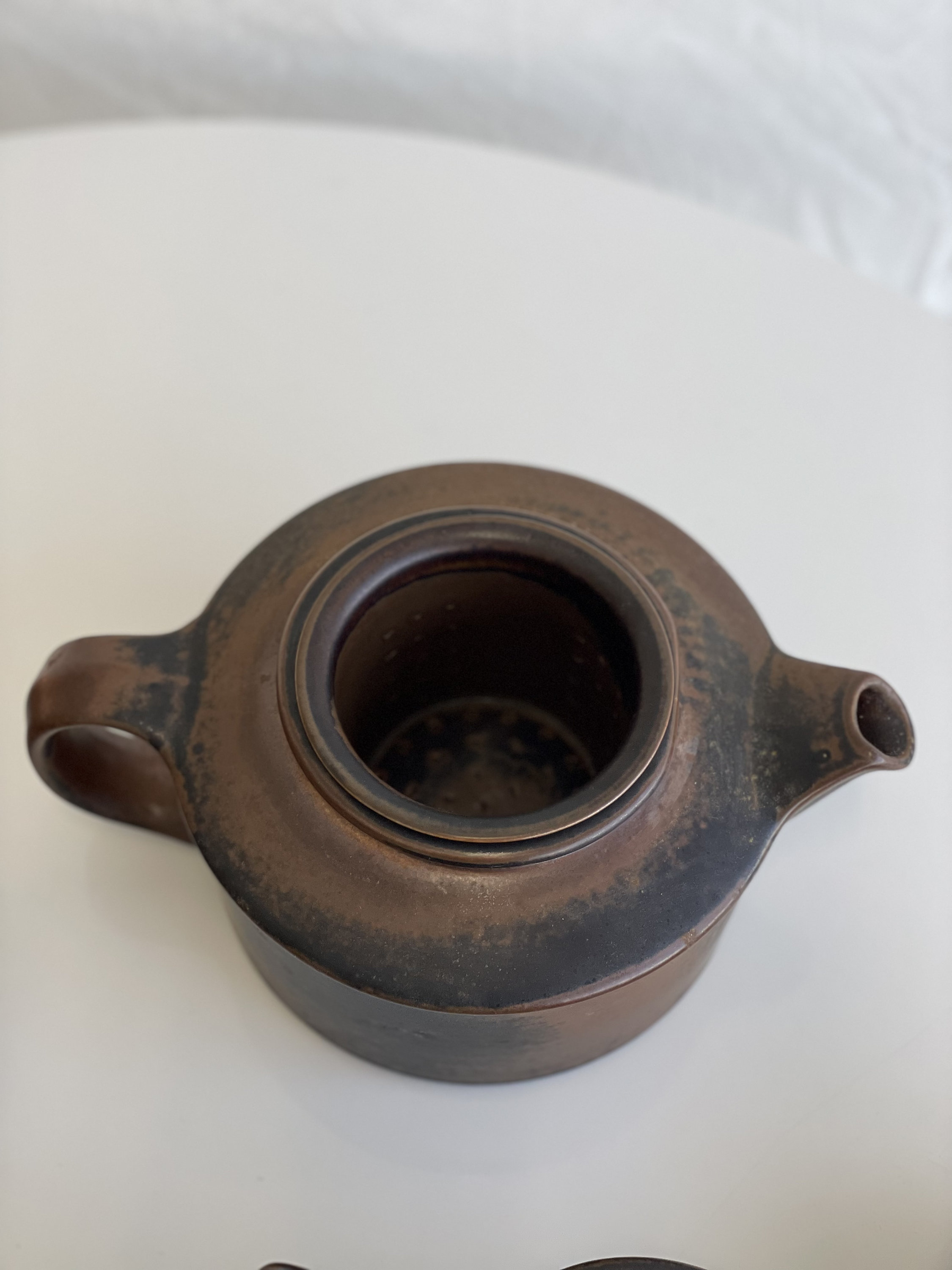 Vintage MCM Arabia Ruska Coffee & Teapot Stoneware Set, Made in Finland ...