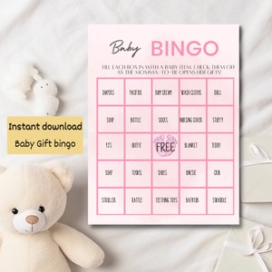Baby Shower Bingo Printable Baby Shower Gender Neutral Bingo Games Baby ...