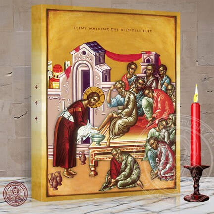 Washing the Feet Icon of Jesus Washing of the Disciples’ Apostles’ Feet ...