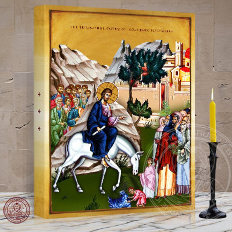 Entry Into Jerusalem Icon of the Entry of Jesus Christ Our Lord Into ...