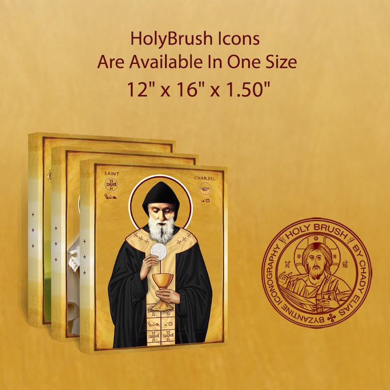 Icon of the Maronite Saints, Our Lady of Elige, St Maron, St Sharbel ...