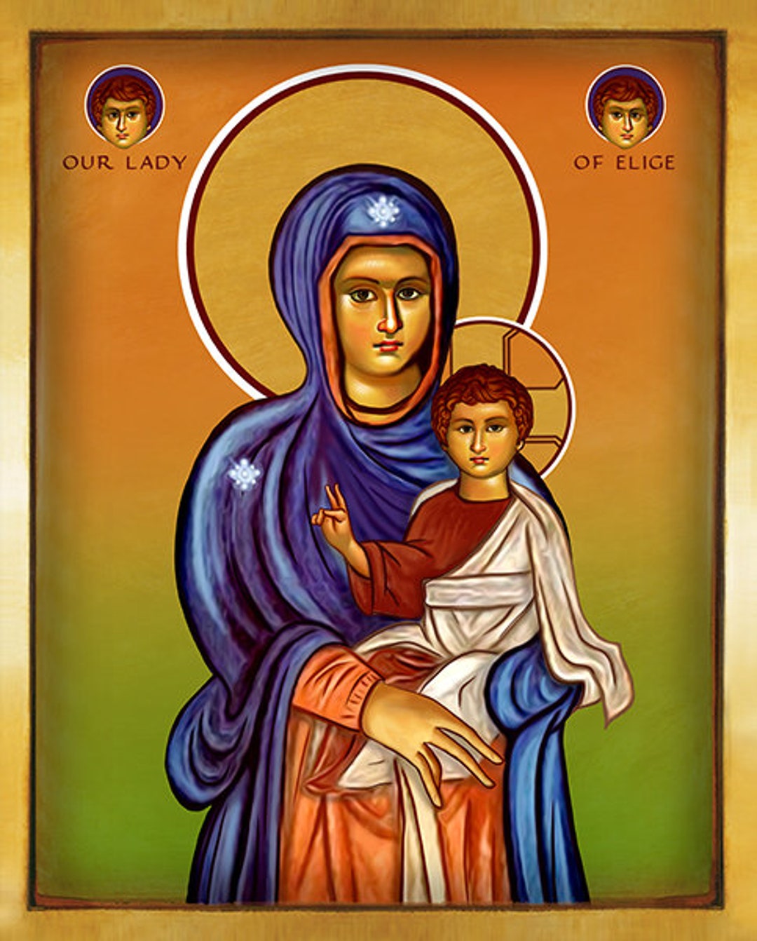 Icon of Our Lady of Elige Our Lady of the Maronite Ilige - Etsy