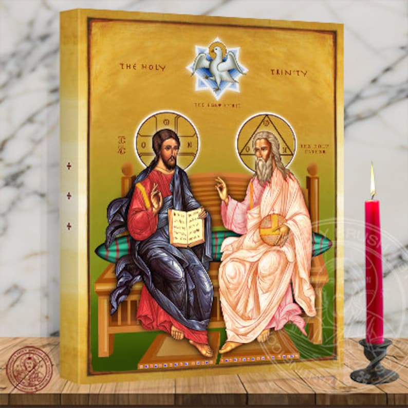 Trinity Icon of the Most Holy Trinity Father, Son, and Holy Spirit ...
