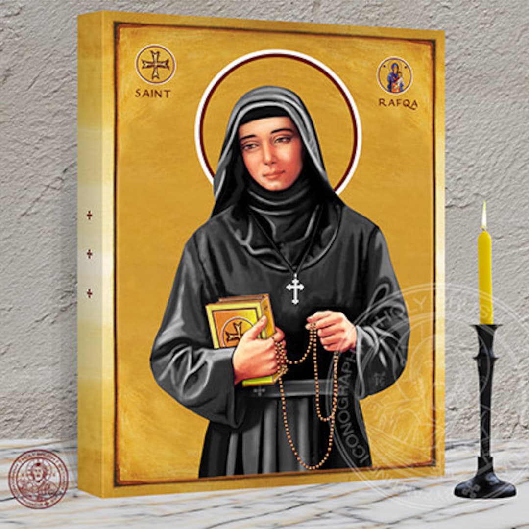 Icon of St Rafqa Pietra Choboq Ar-rayès- Rafka - Rebecca is a Maronite ...