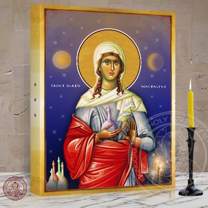 Mary Magdalene Icon. Icon of the Holy Myrrh-bearer and Equal to the Apostles. Mary Magdalen the ...