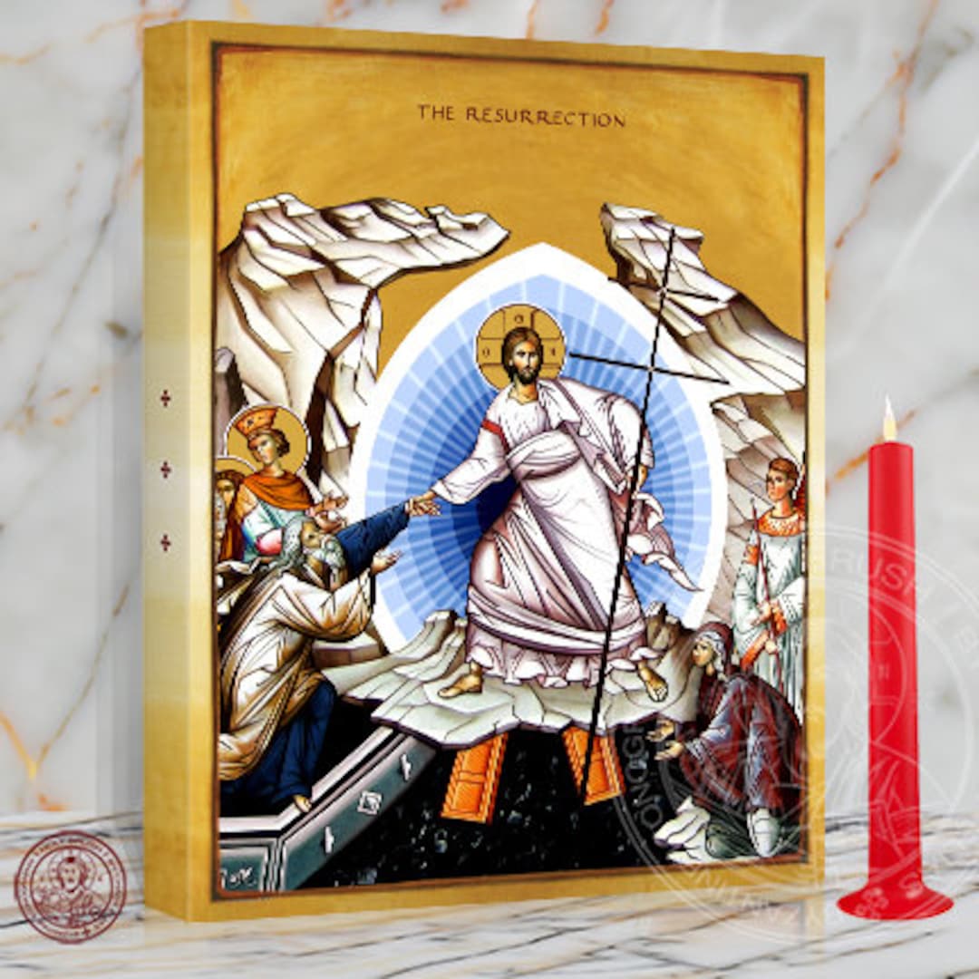 Ikone der Auferstehung der Hölle, Ikone der Himmelfahrt Christi in der ...