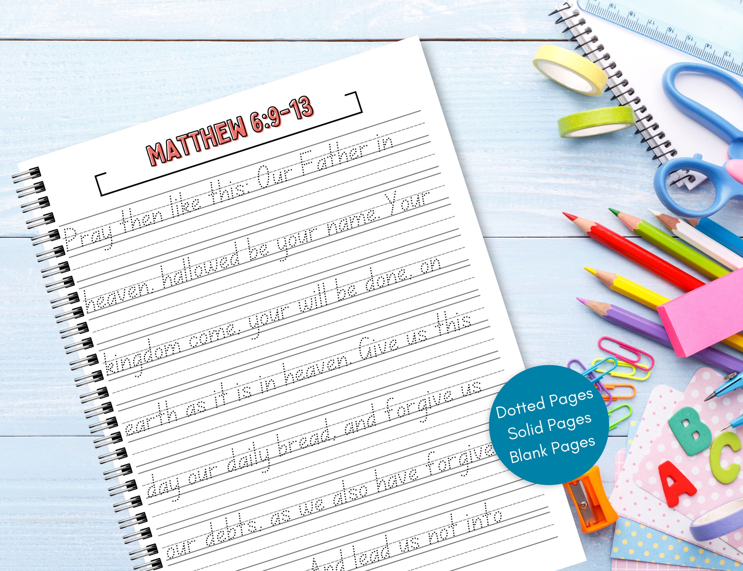 Bible Verse Manuscript Copywork Scripture Tracing Homeschool Copy Work ...