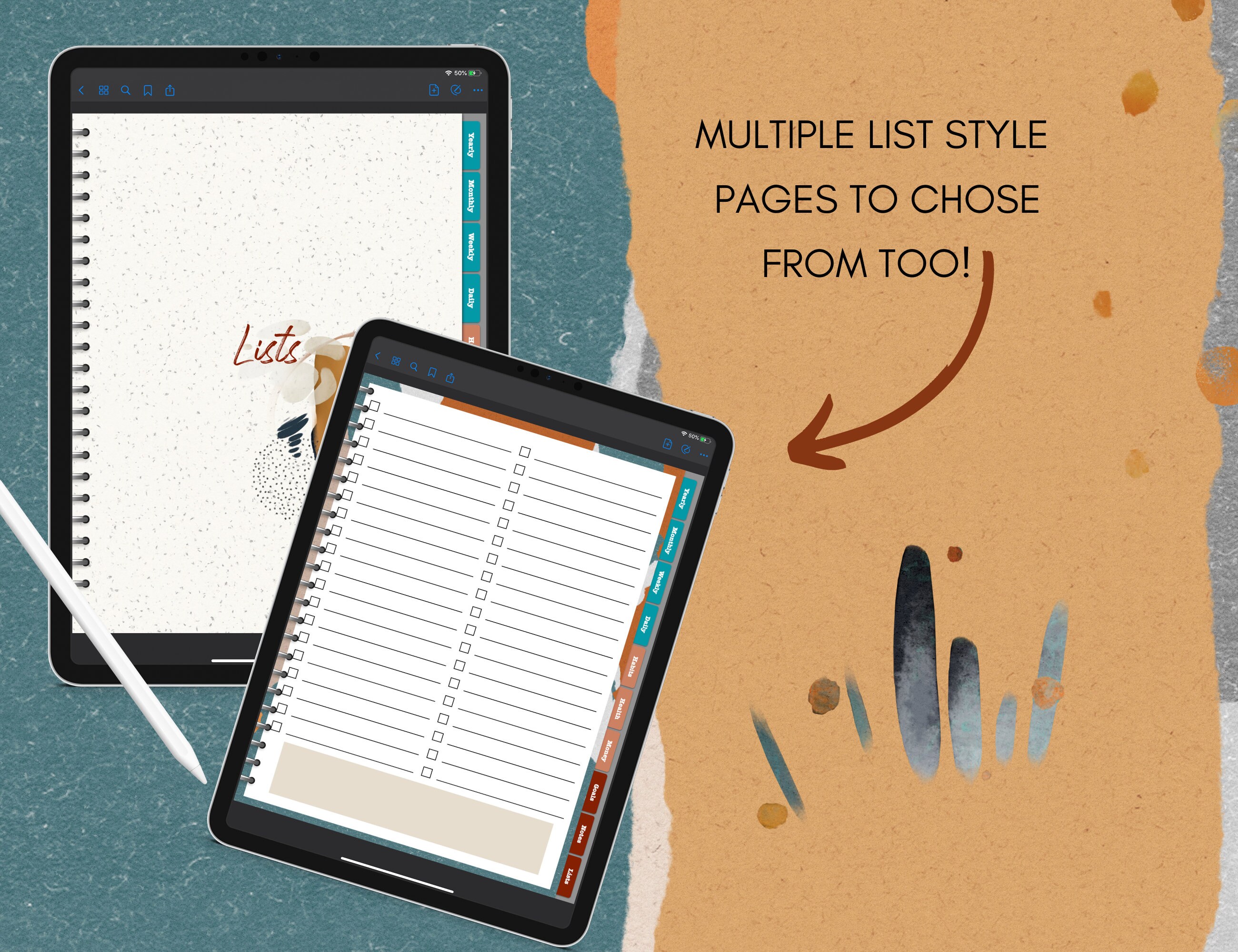 UNDATED DIGITAL PLANNER for Goodnotes, Notability, Noteshelf Multi ...