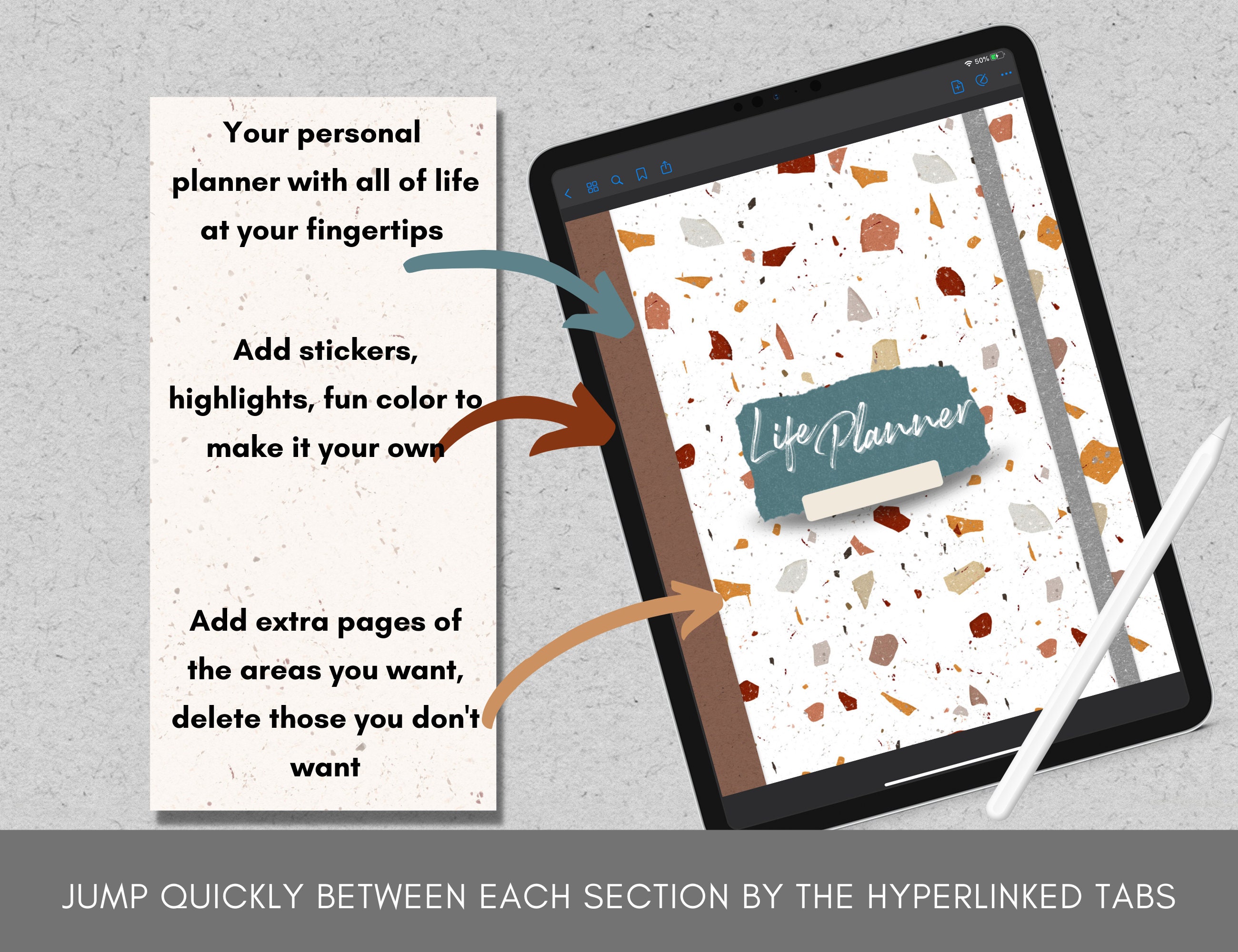 UNDATED DIGITAL PLANNER for Goodnotes, Notability, Noteshelf Multi ...