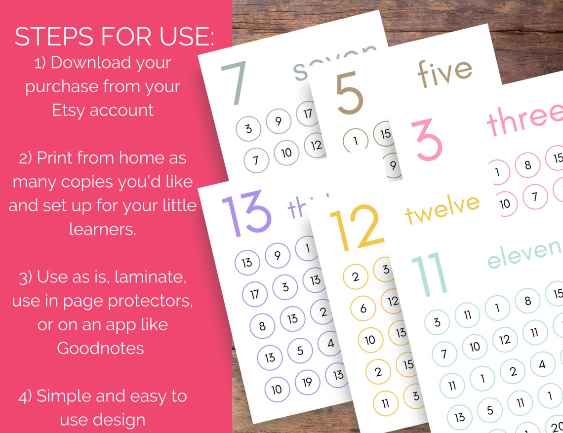Number Dot Worksheets | Find the Number | Montessori | Homeschool ...
