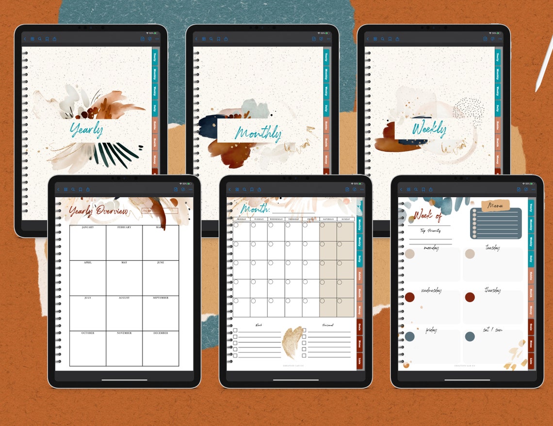 UNDATED DIGITAL PLANNER for Goodnotes, Notability, Noteshelf Multi ...