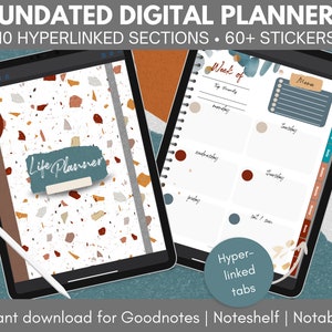 UNDATED DIGITAL PLANNER for Goodnotes, Notability, Noteshelf Multi ...