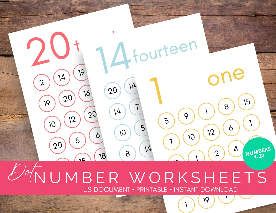 Number Dot Worksheets | Find the Number | Montessori | Homeschool ...