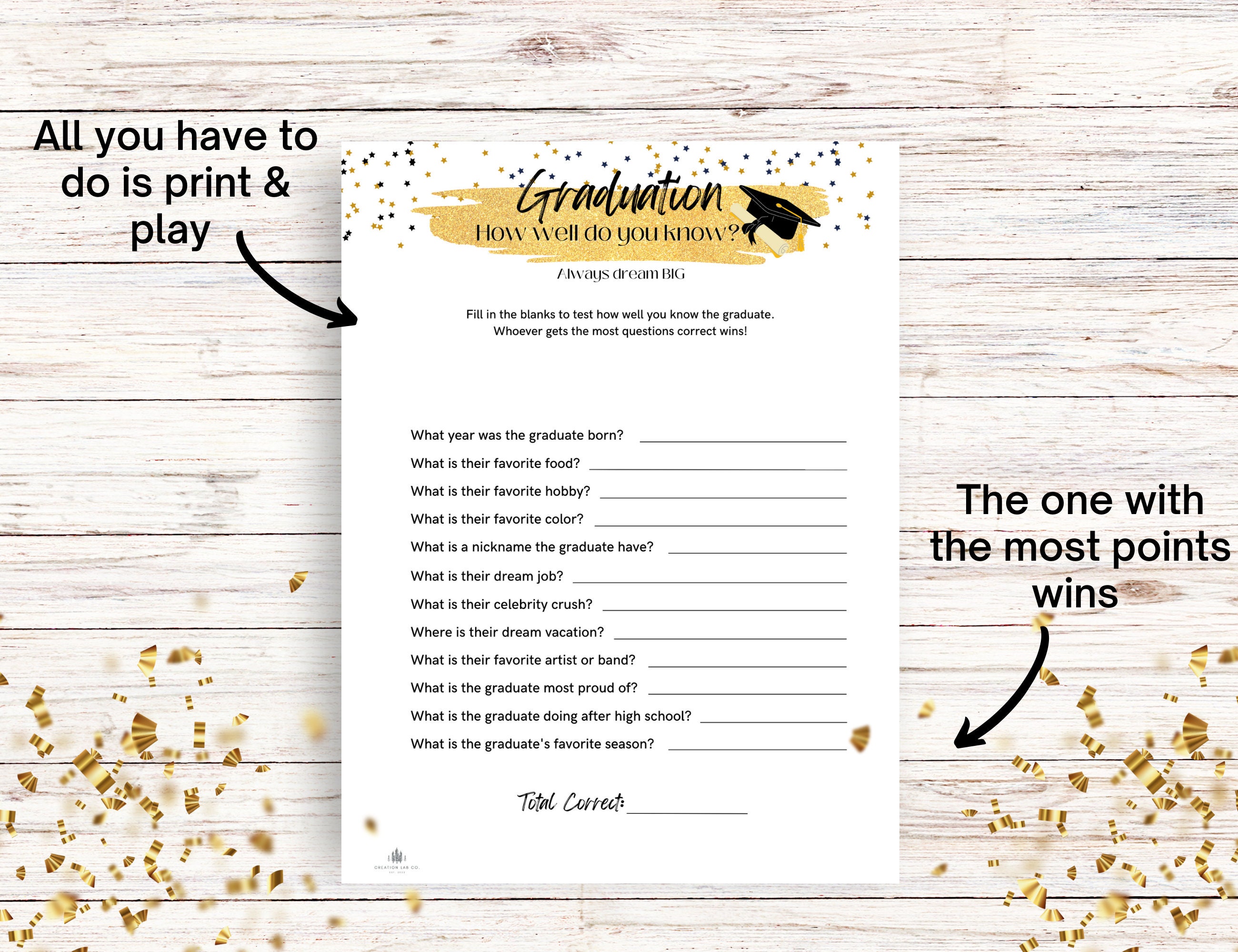 Graduation Party Games Bundle 6 Graduation Games Package Printable ...