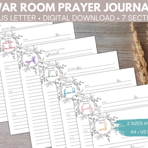 Prayer Journal Printable War Room Prayer Bundle Goodnotes - Etsy