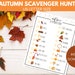 Autumn Scavenger Hunt for Kids Outdoor Activity for Kids Family ...