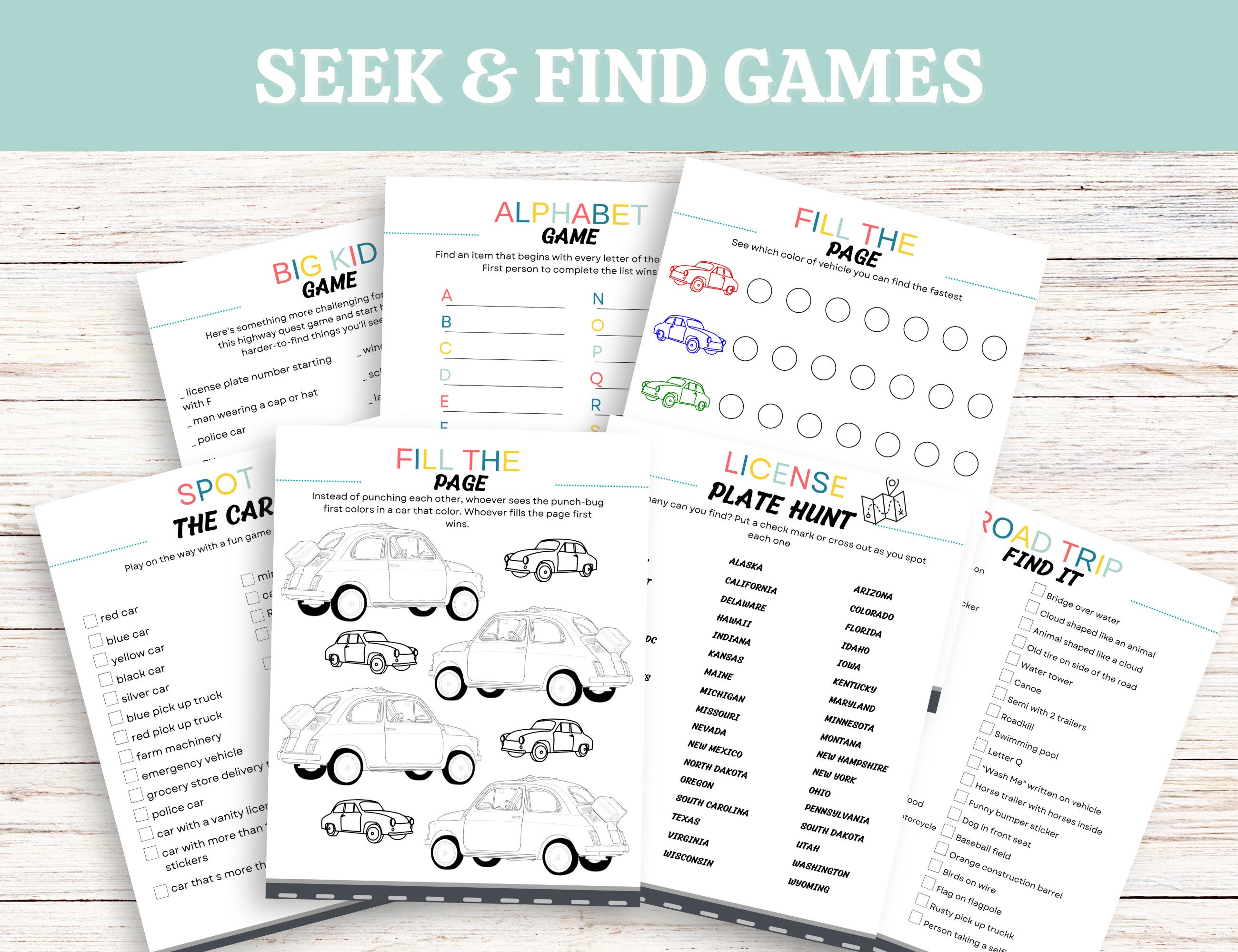 Ultimate Road Trip Bundle | Family Games | Printable Road Trip Fun ...