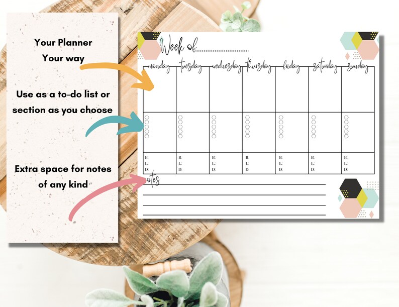 Weekly Planner to Do List Printable Digital Weekly Planner - Etsy