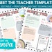 Meet the Teacher Editable Template | Back to School Printable | INSTANT ...