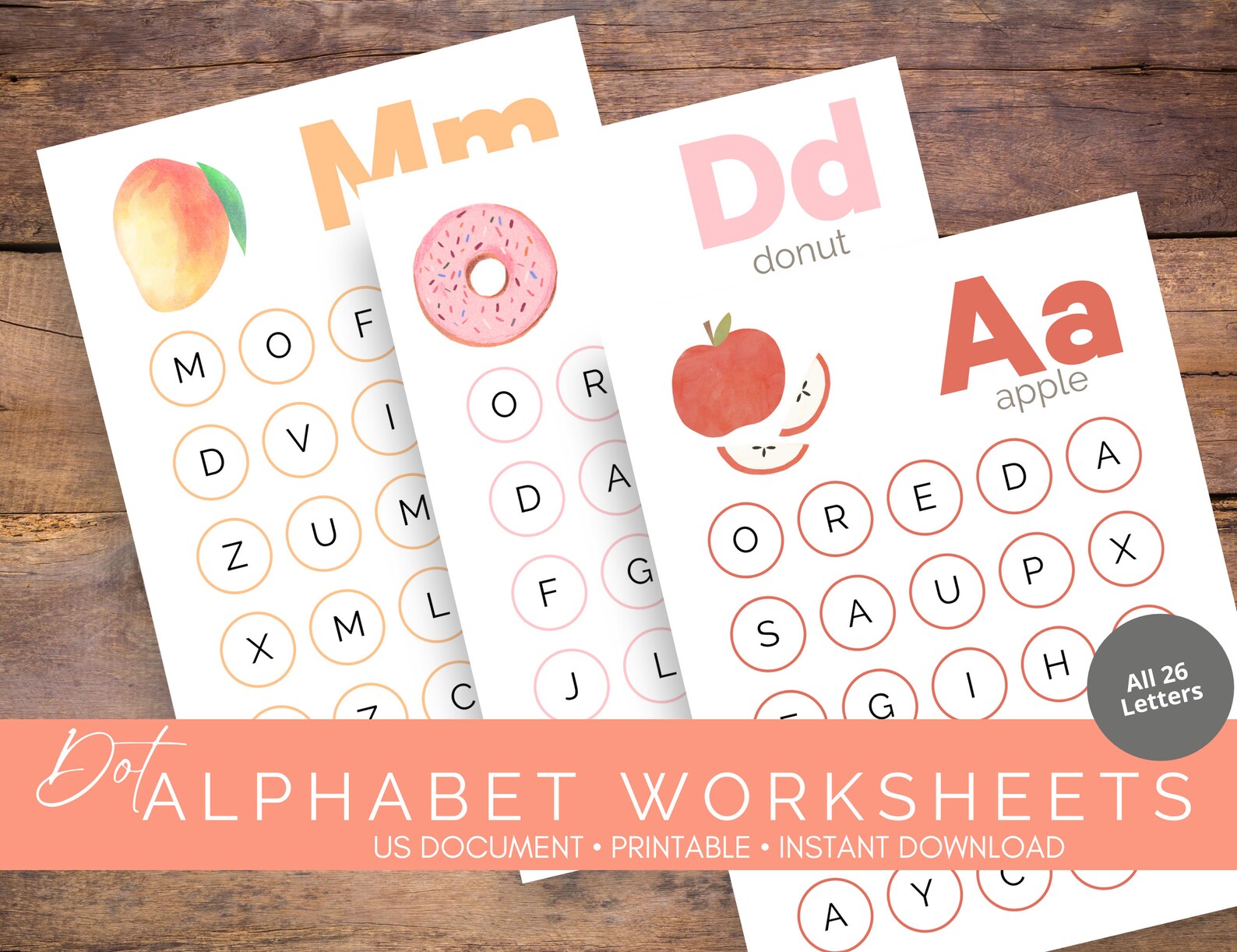 ABC Dot Worksheets | Find the Letter | Montessori | Homeschool ...