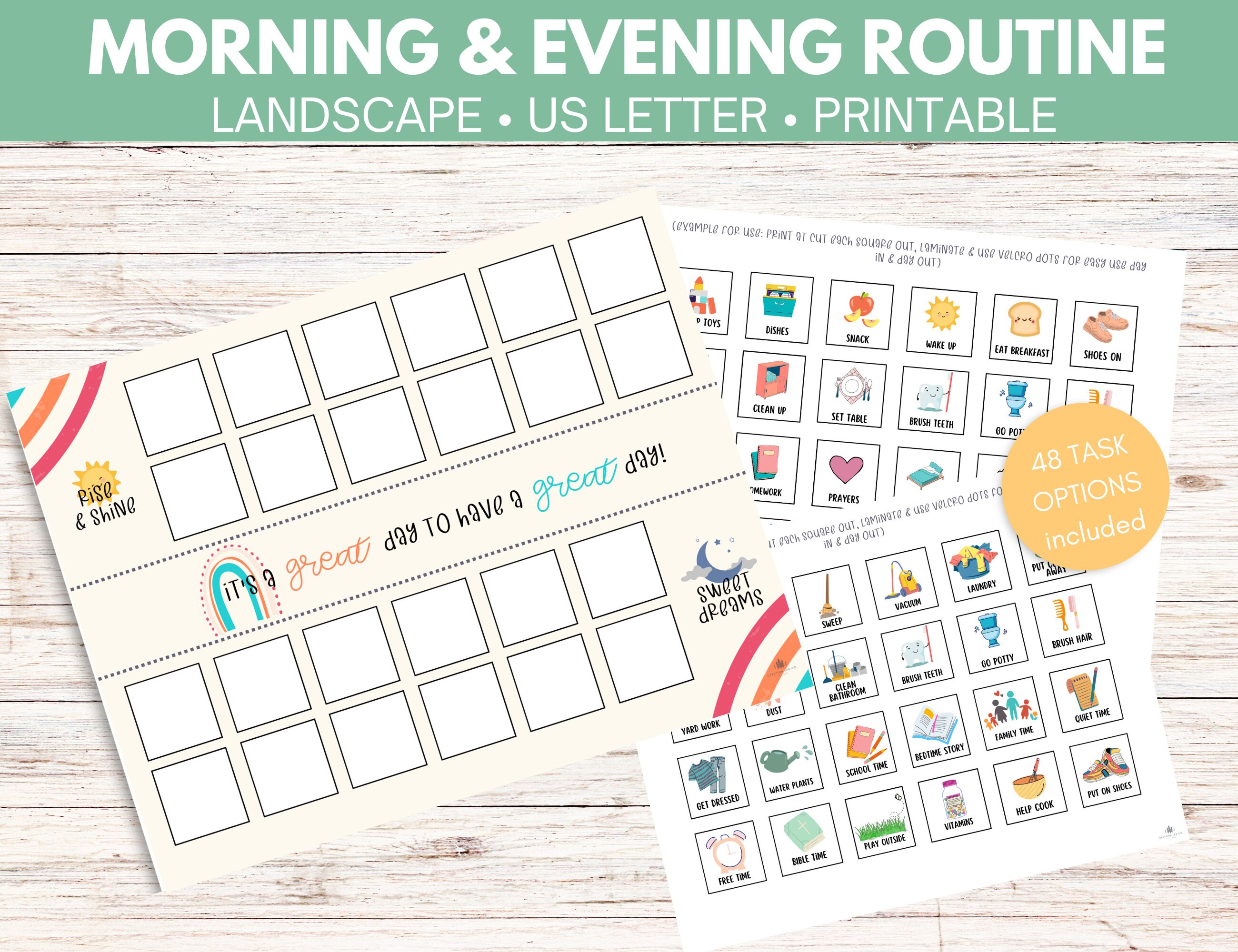 Morning and Evening Routine Chart | Bedtime Routine | Kids Schedule ...