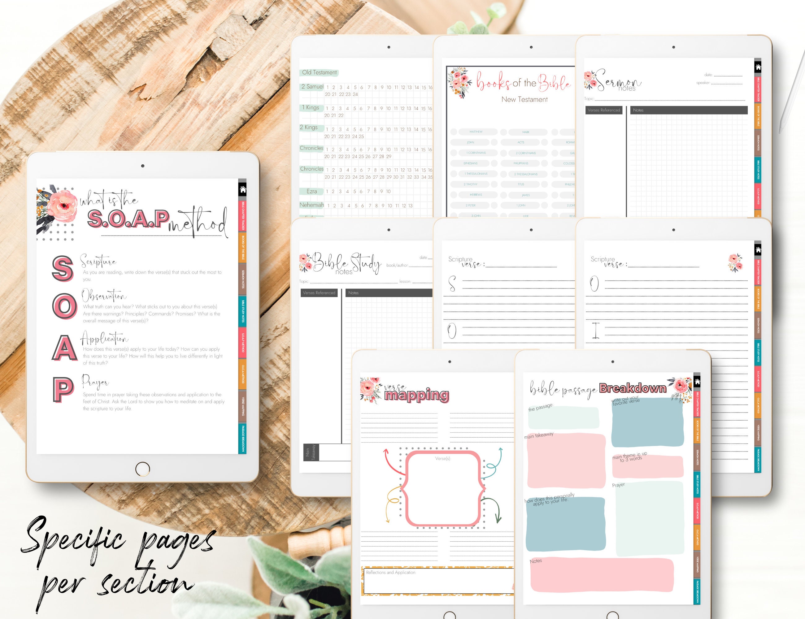 Bible Study Journal | SOAP Method | Verse Mapping | Sermon Notes ...
