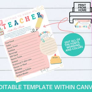 Teacher Favorites Survey | Teacher Questionnaire | Canva Editable ...