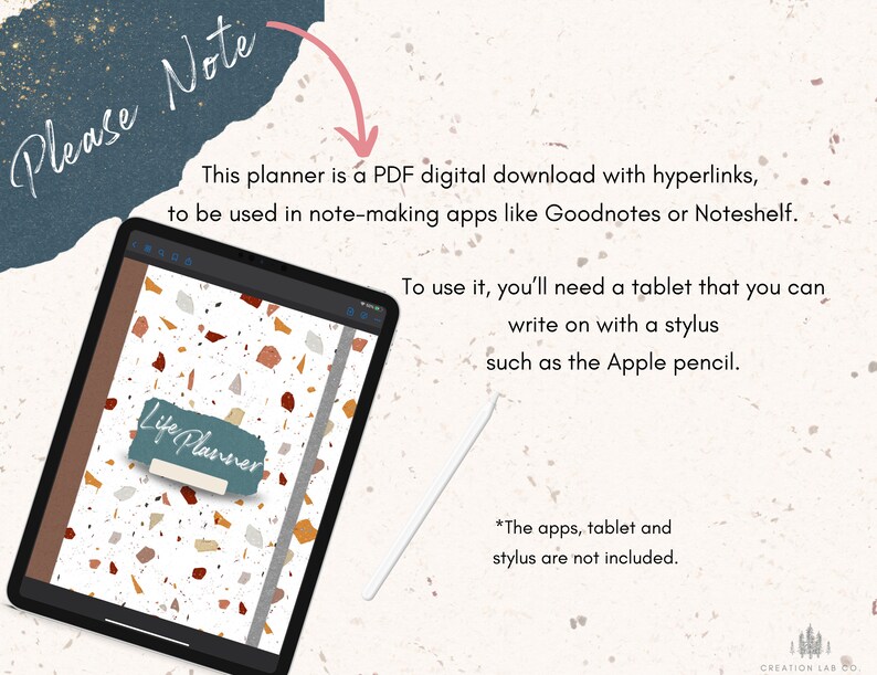 UNDATED DIGITAL PLANNER for Goodnotes, Notability, Noteshelf Multi ...