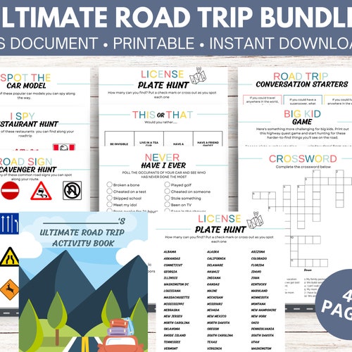 Ultimate Road Trip Bundle Family Games Printable Road Trip - Etsy