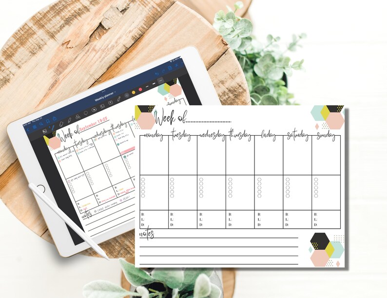 Weekly Planner to Do List Printable Digital Weekly Planner Family Kids ...