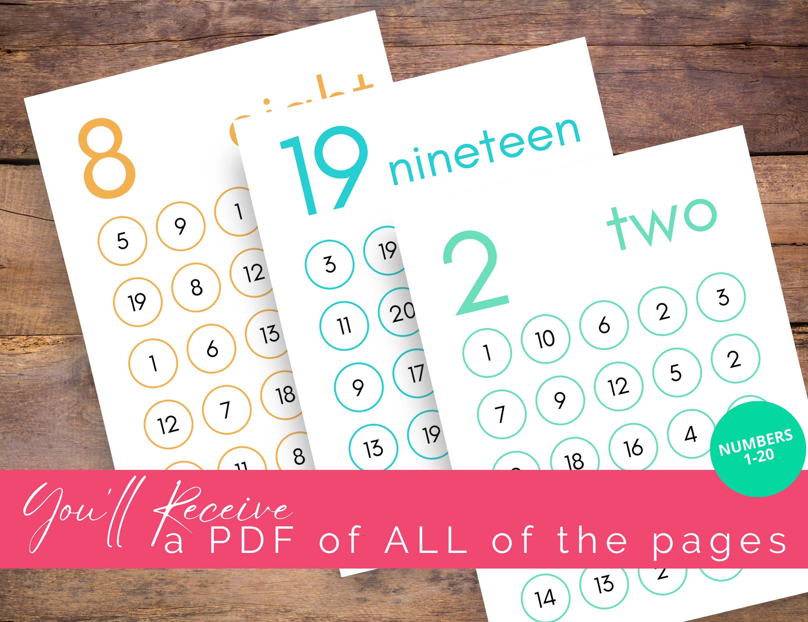 Number Dot Worksheets | Find the Number | Montessori | Homeschool ...