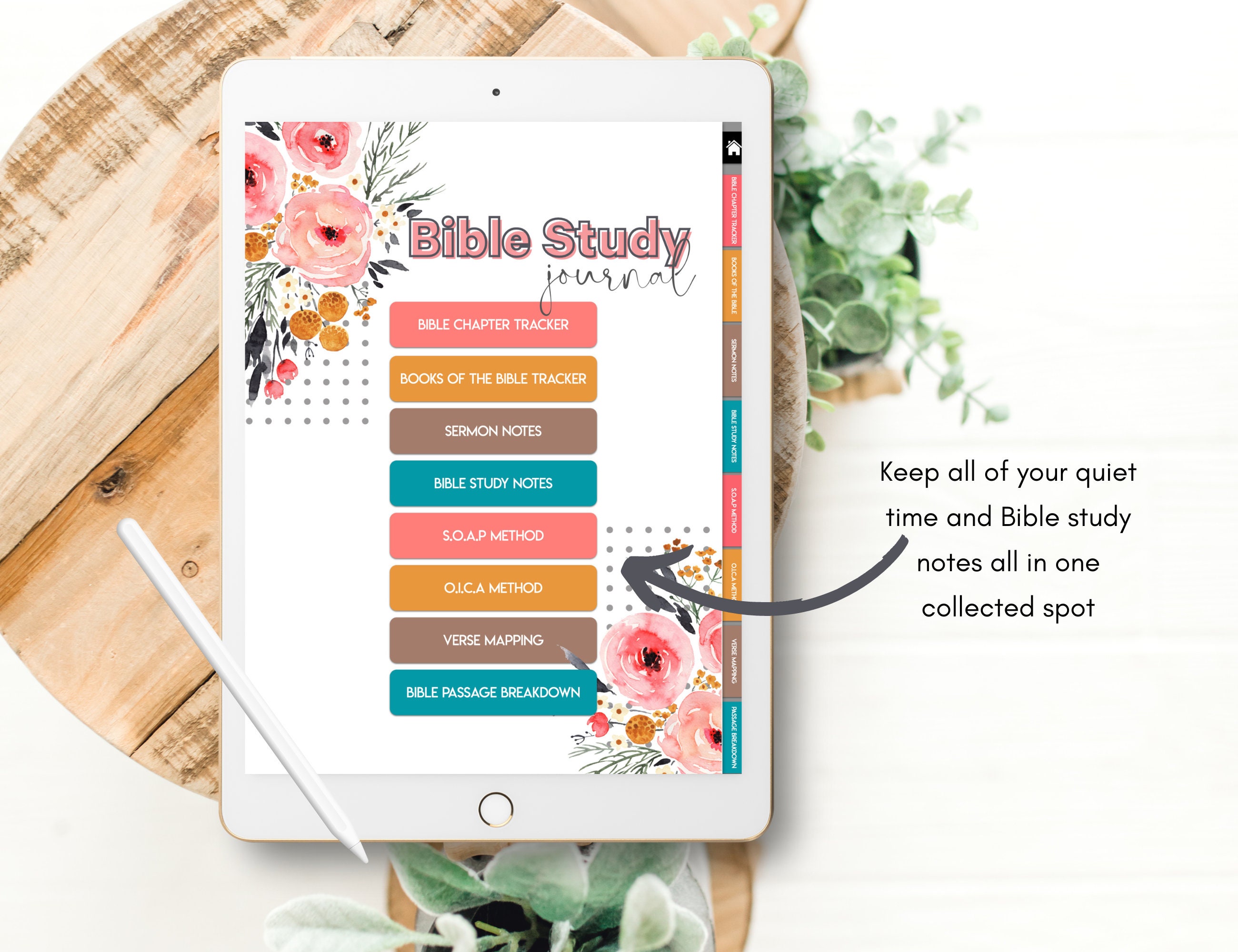 Bible Study Journal | SOAP Method | Verse Mapping | Sermon Notes ...