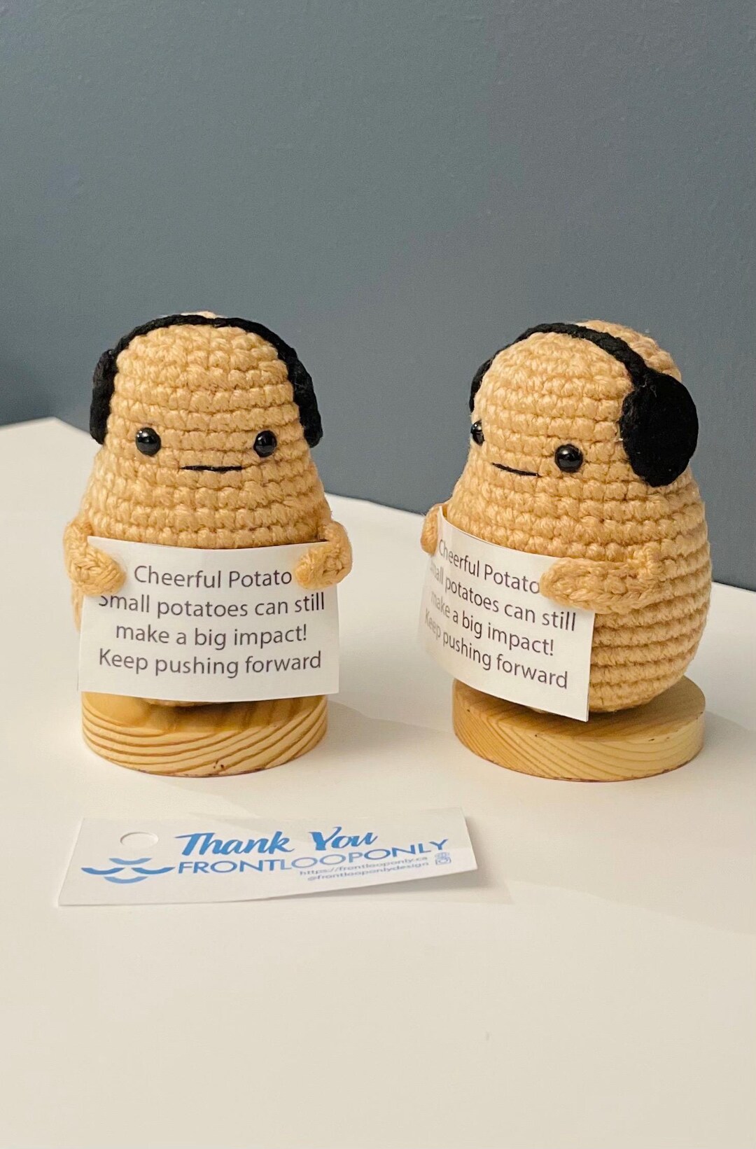 Emotional-support Potato – 3″ Handmade Crochet Positive Doll - Etsy