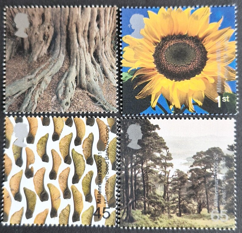 Great Britain 2000 Millennium Projects: Tree and Leaf - Set of 4 Mint ...