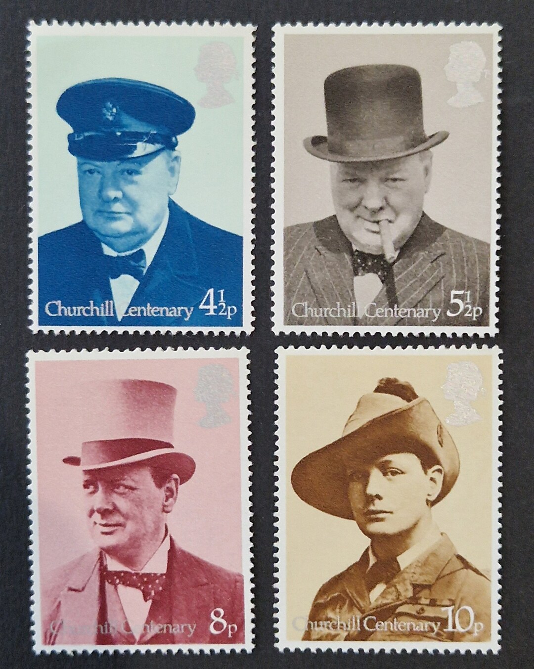 Great Britain 1974 Birth Centenary of Churchill Set of 4 Mint Stamps ...