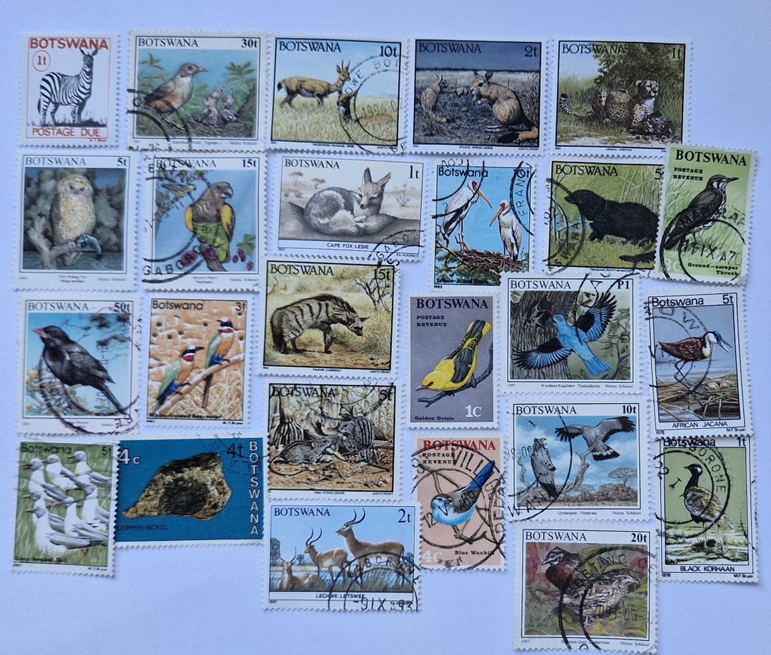 Botswana Postage Stamps - USED & off Paper - 25 to 750 Different ...