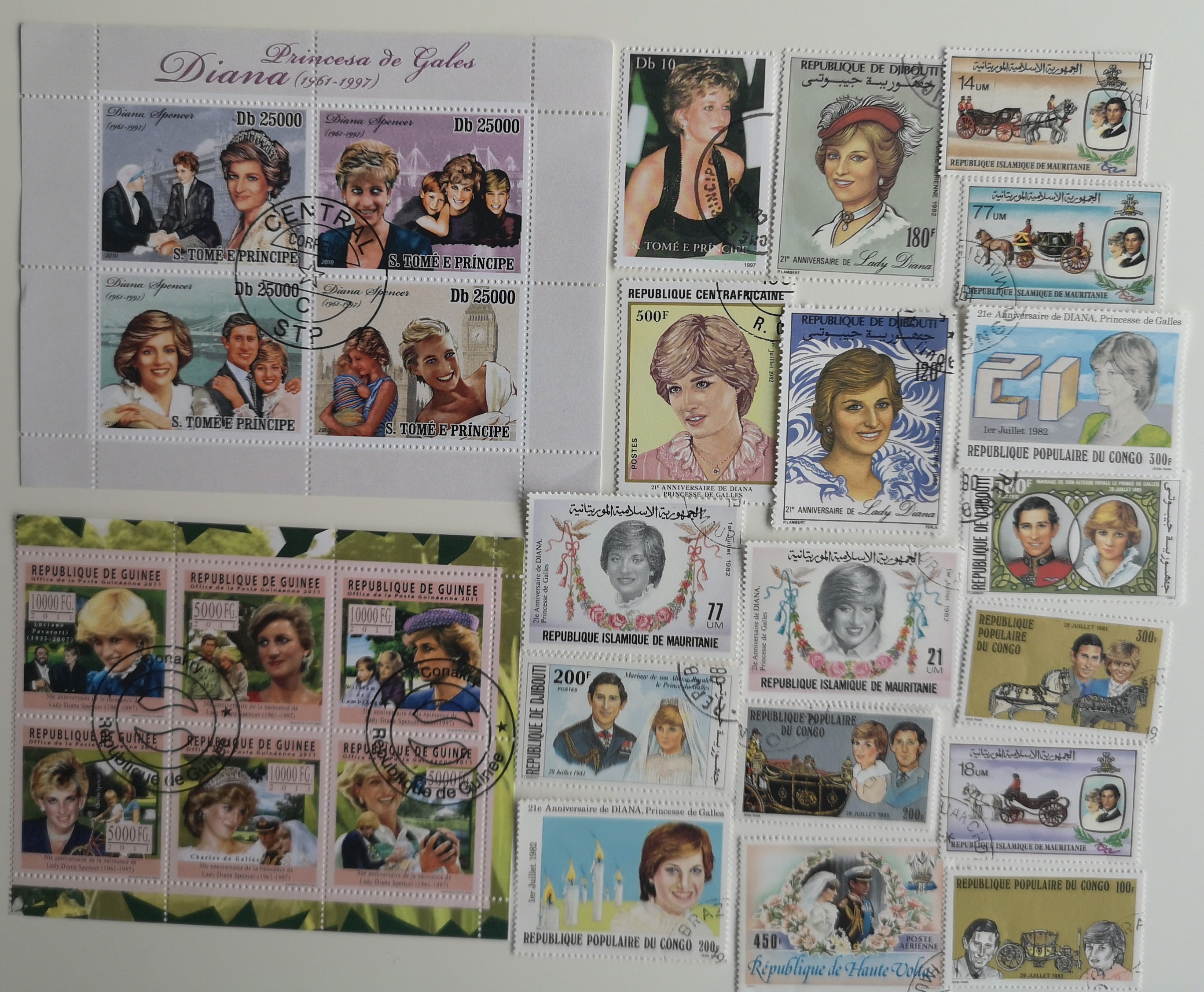 Diana, Princess of Wales Postage Stamps - 25 to 100 Different - USED ...
