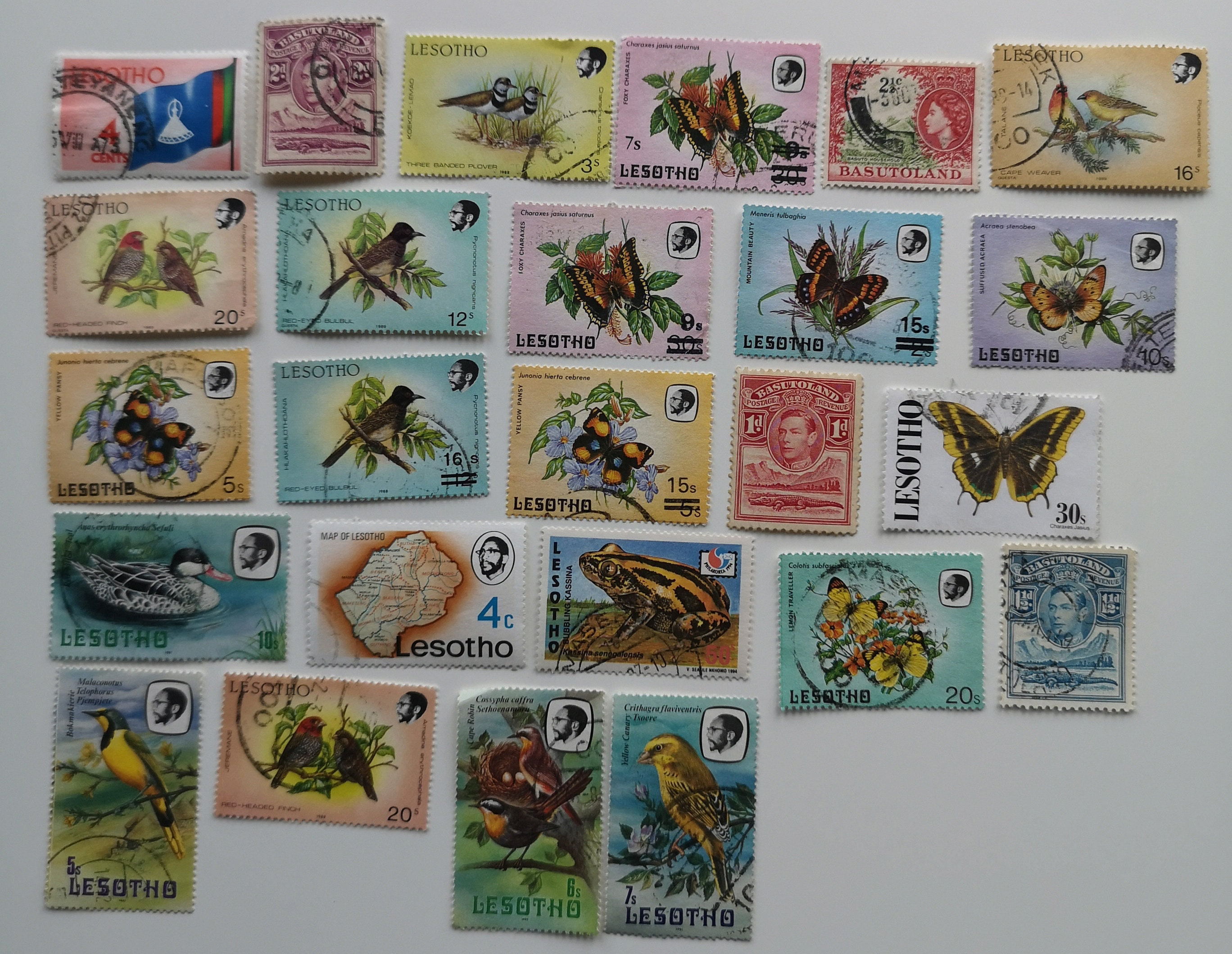 Basutoland and Lesotho Postage Stamps - USED & off Paper - 25 to 500 ...