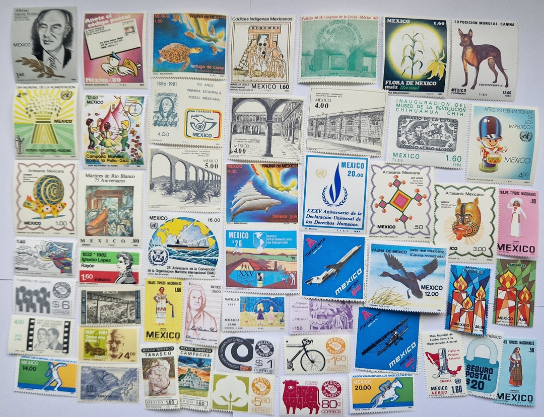 Mexico Postage Stamps - USED & off Paper - 50 to 500 Different ...