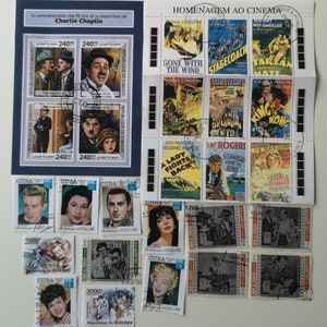 Movie/film Stars on Postage Stamps - 25 & 50 Different - USED and off ...