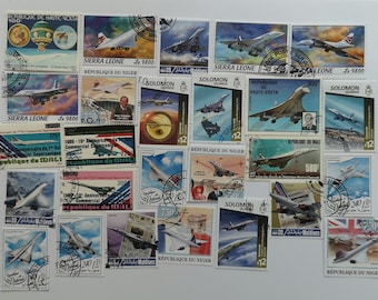 First Flight of Concorde 1969 4d Traffic Light Control Block of 9 Great ...