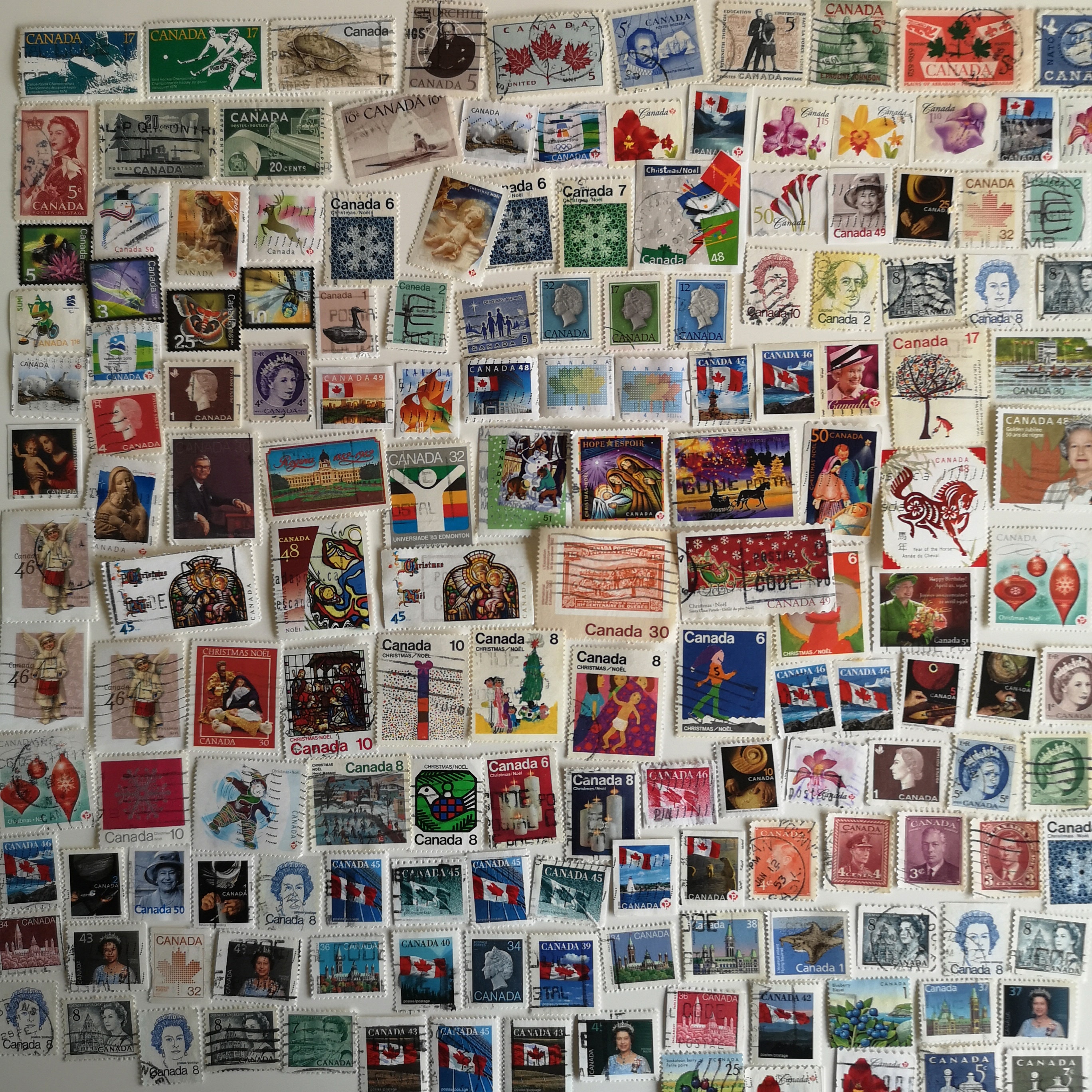 Canada Postage Stamps - USED & off Paper - 200 to 2500 Different - for ...