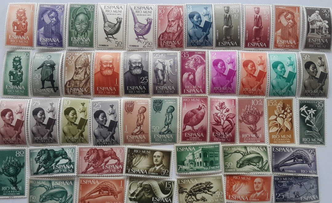 Rio Muni Postage Stamps - USED & off Paper - 50 Different - Collecting ...