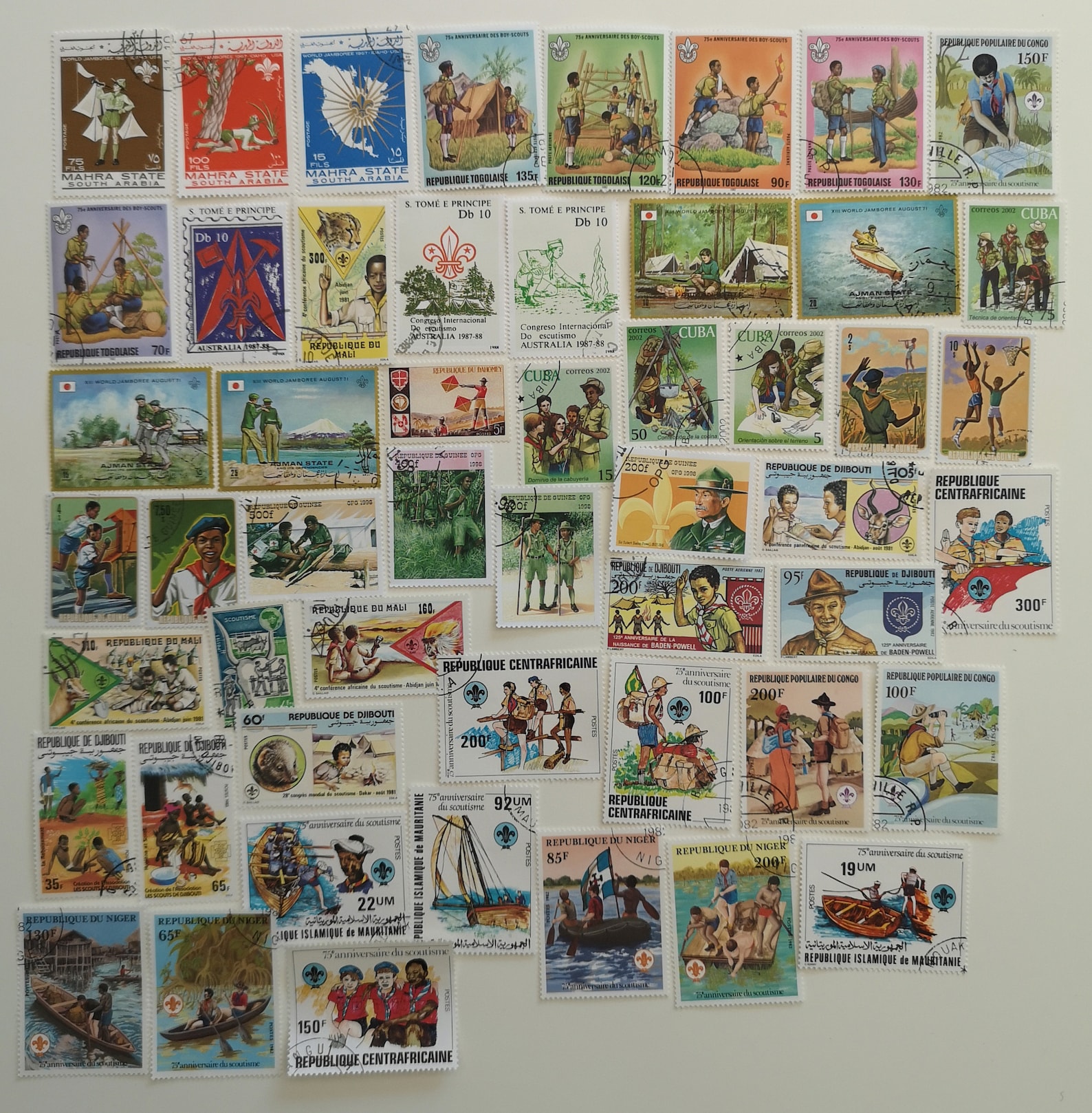 Scouts & Scouting Postage Stamps - 50 to 300 Different - USED and off ...